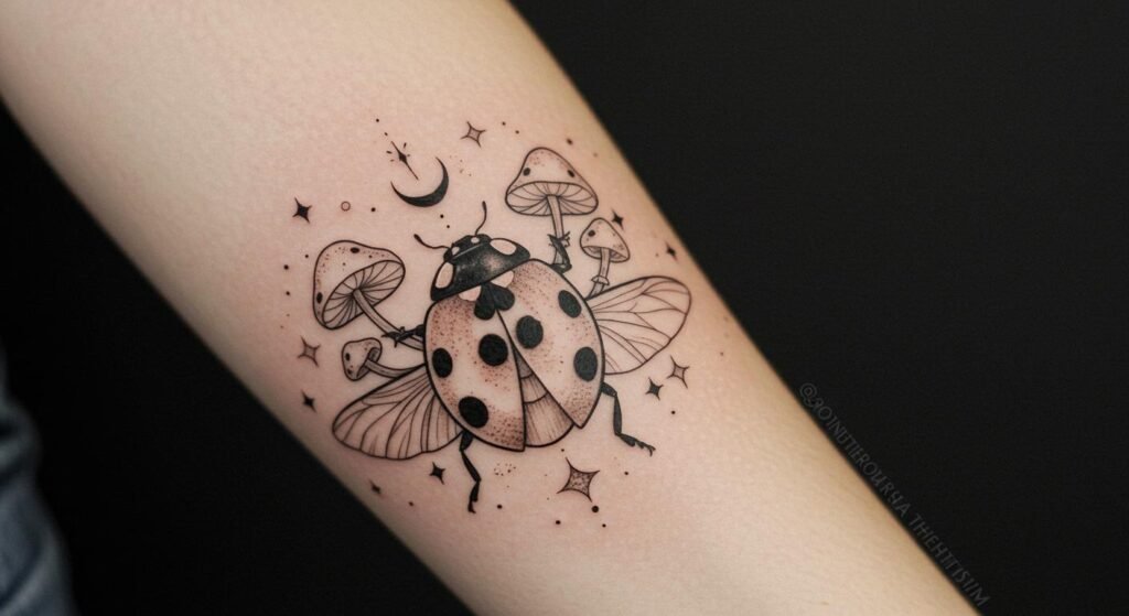 19+ Unique Fine Line Ladybug Tattoos That Make a Subtle Yet Stunning ...