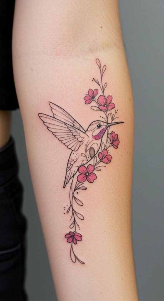 23 Stunning Fine Line Hummingbird Tattoos to Elevate Your Graceful ...