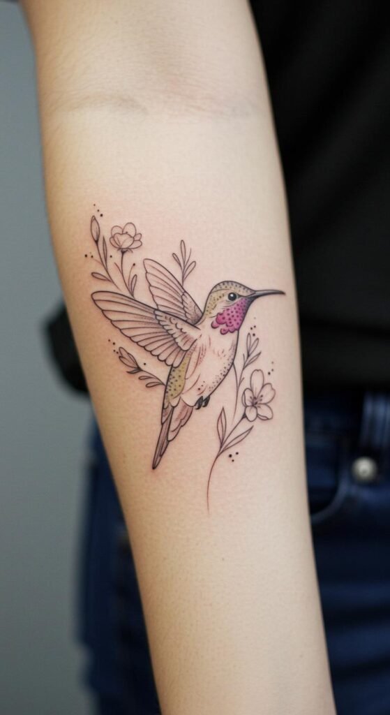 23 Stunning Fine Line Hummingbird Tattoos to Elevate Your Graceful ...